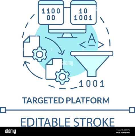 Targeted Platform Turquoise Concept Icon Stock Vector Image Art Alamy