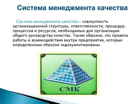 Система менеджмента качества презентация онлайн