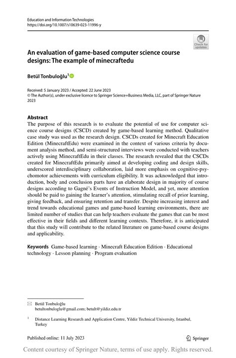 An Evaluation Of Game Based Computer Science Course Designs The