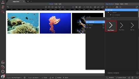 Wappler Documentation Using Shortcut Keys For Dynamic Events