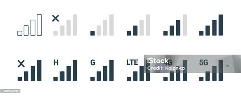 신호 강도 4g 휴대폰 수신 표시줄 아이콘입니다 5g 신호 강도 레벨 스마트폰 상태 표시줄 네트워크 Lte 레벨 0명에 대한