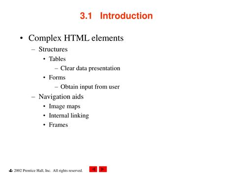 Ppt Chapter 3 — Introduction To Hypertext Markup Language 4 Part Ii Powerpoint Presentation