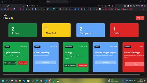 Irtaza Rasool Khan On Linkedin React Vite Taskmanagement