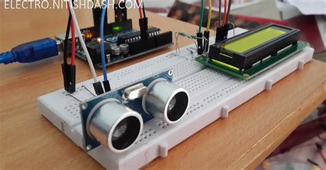 Measuring Distance With Hc Sr04 Ultrasonic Module On 16x2 Lcd Part 2 Arduino ~ Dash Electro