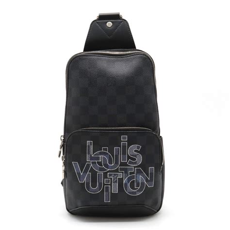 【楽天市場】【バッグ】louis Vuitton ルイ ヴィトン ダミエグラフィット アヴェニュー スリングバッグ ロゴプリント ボディバッグ