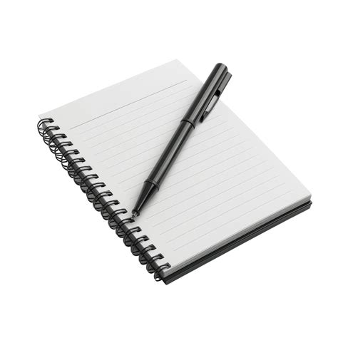 Notebook And Pen Isolated PNG