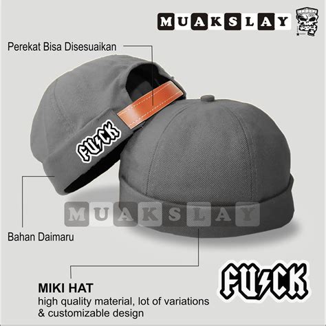 Jual Peci Miki Hat Dewasa Topi Peci Miki Hat Gambar Tulisan Fuck Or