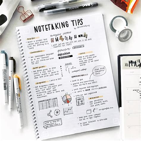 Note Taking Tips By Chloestudying Swipe For Whitelines App Scanned Version Repost
