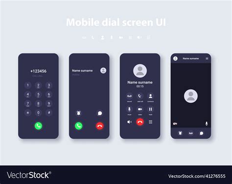 Smartphone User Interface Concept Template Design Vector Image