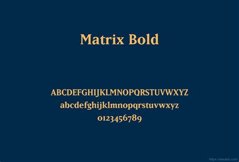 matrix bold font free download [ttf otf] wisabo fonts