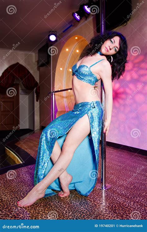 Stripper Girl Pole Dancing In Costume Stock Image Image Of Adult