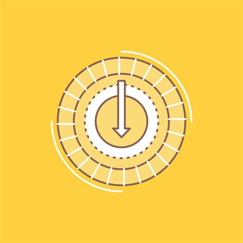 Consumption Cost Expense Lower Reduce Flat Line Filled Icon Beautiful Logo Button Over