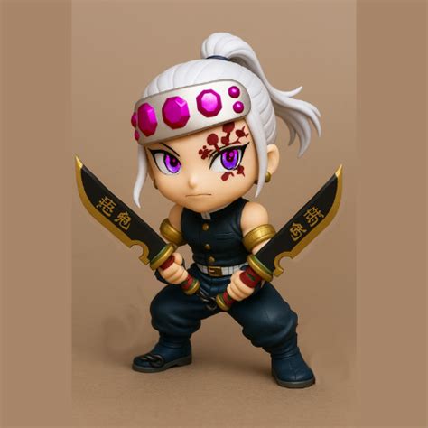 👾 Tengen Uzui Demon Slayer Figura Estilo Chibi・ Stl File For 3d