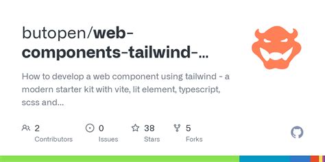 Github Butopenweb Components Tailwind Starter Kit How To Develop A Web Component Using