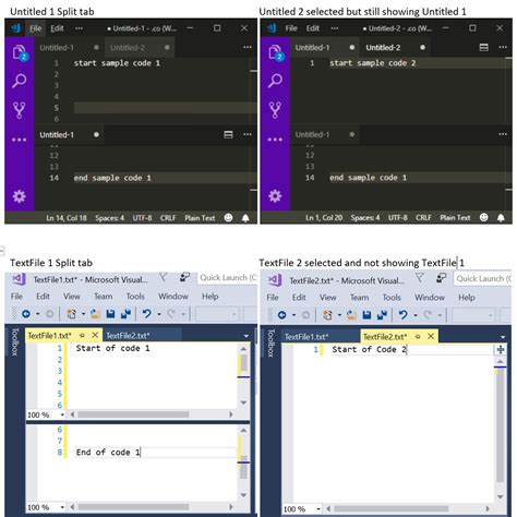 Is It Possible To Create Split Editors Inside Individual Tabs In Vs