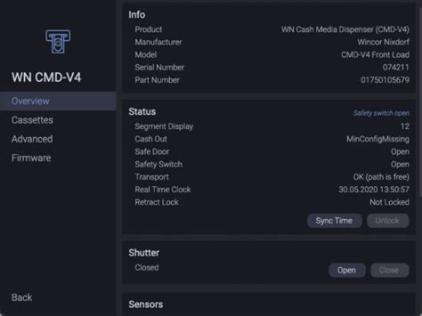 Wincor Nixdorf Cmd V4 Cash Dispenser Diagnostics Testatm