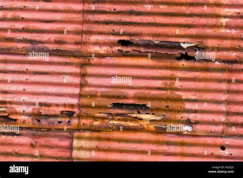 Rusting Corrugated Sheet Stock Photo Alamy