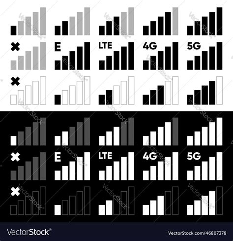Mobile Network Signal Collection Royalty Free Vector Image