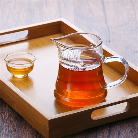 公道杯加厚玻璃耐热分茶器茶具配件绿茶泡茶杯月牙公道杯 阿里巴巴