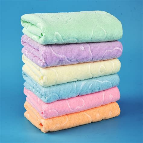 ผ้าขนหนู ผ้าเช็ดหน้า 30 X 60 ซม ผ้าเช็ดผม ลายหมี ผ้าเช็ดหน้านาโน