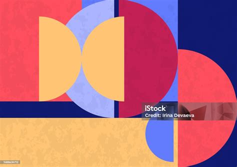 추상적인 기하학적 배경 반원의 밝은 멀티 컬러 구성입니다 벡터 가리기에 대한 스톡 벡터 아트 및 기타 이미지 가리기 그래픽