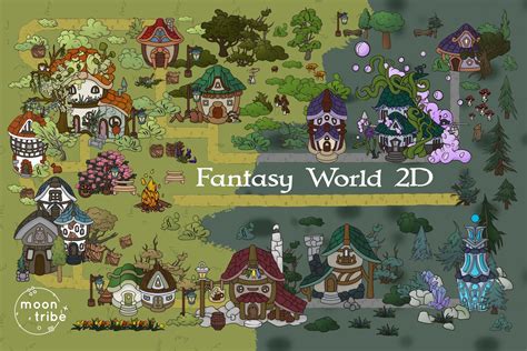 Fantasy World 2d 2d Environments Unity Asset Store