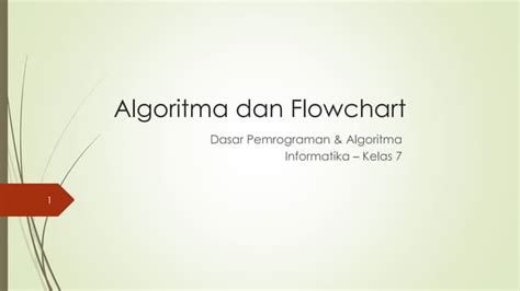 Materi Informatika Algoritma Dan Flowchart Ppt
