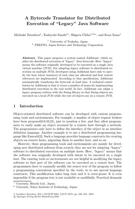 pdf a bytecode translator for distributed execution of legacy java software
