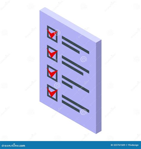 Checklist Showing Completed Tasks With Red Check Marks In Check Boxes Stock Illustration