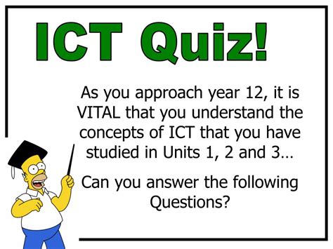 PPT ICT Quiz PowerPoint Presentation Free Download ID
