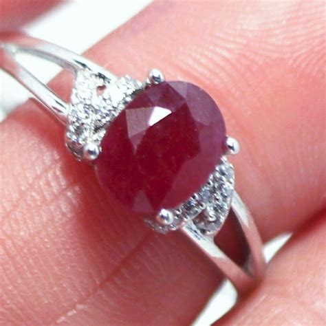 Natural Ruby Ring Etsy
