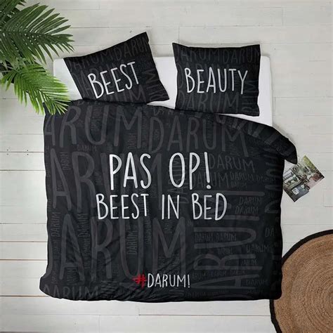 Dekbedovertrek Darum Beest In Bed 200 X 200220 Cm Tuinbomenenpotten