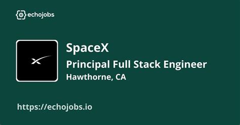 Spacex Is Hiring Principal Full Stack Engineer Starlink Usd 200k 270k Hawthorne Ca Python