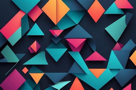 Premium Photo Abstract Geometric Vector Pattern With Transition Effect Geometrical Composition