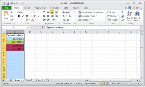 MS Excel Automatically Highlight Expired Dates And Dates That Are Days From Expiration