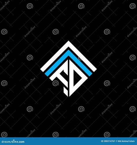 Fd Letter Logo Creative Design With Vector Graphic Fd Stock Vector