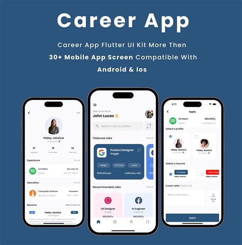 Career App Flutter Mobile App Template Codemarket