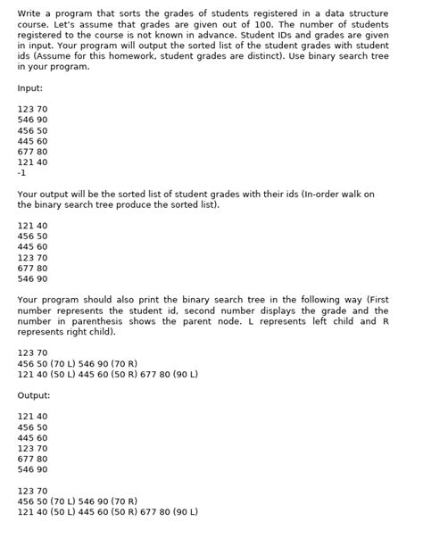 Solved Write A Program That Sorts The Grades Of Students Chegg