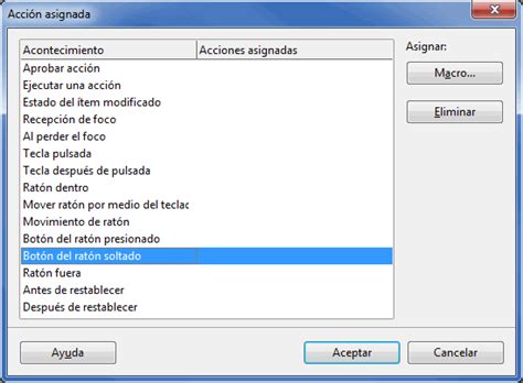 Asignar Macro A Un Botón En Writer Manual De Apache Openoffice