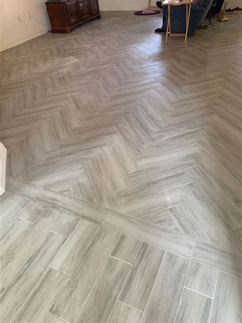 Herringbone Wood Plank Tile Tile To Wood Transition Wood Plank Tile