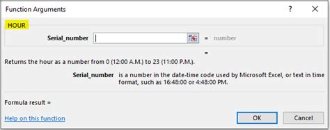Hour Function In Excel