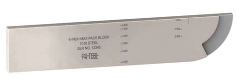 Phased Array Ultrasonic Test Blocks 6 In Max Pacs® Block Ph Tool