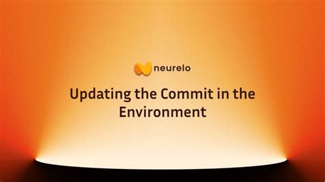 Neurelo On Linkedin Updating The Commit In The Environment