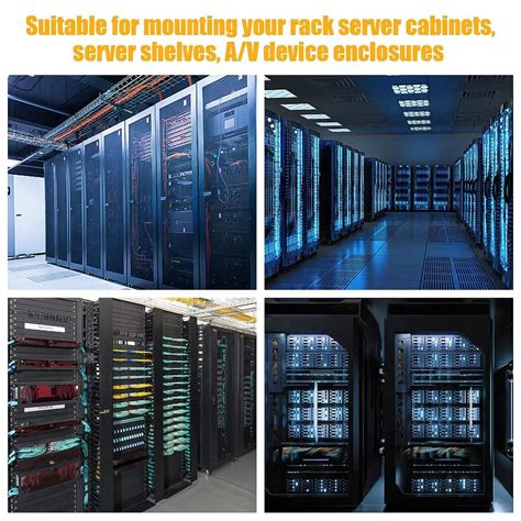 60pcak M6 16mm Computer Rack Mount Cage Nuts Steel Mounting Screws And