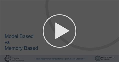 Model Based Vs Memory Based Collaborative Filtering Coursera
