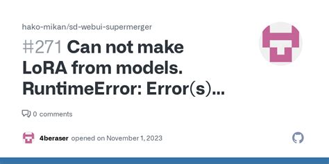 Can Not Make Lora From Models Runtimeerror Errors In Loading Statedict For Cliptextmodel
