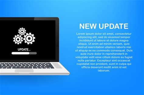 시스템 소프트웨어 업데이트 템플릿 프리미엄 벡터