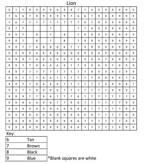 Pixel Art Color By Number Coloring Page