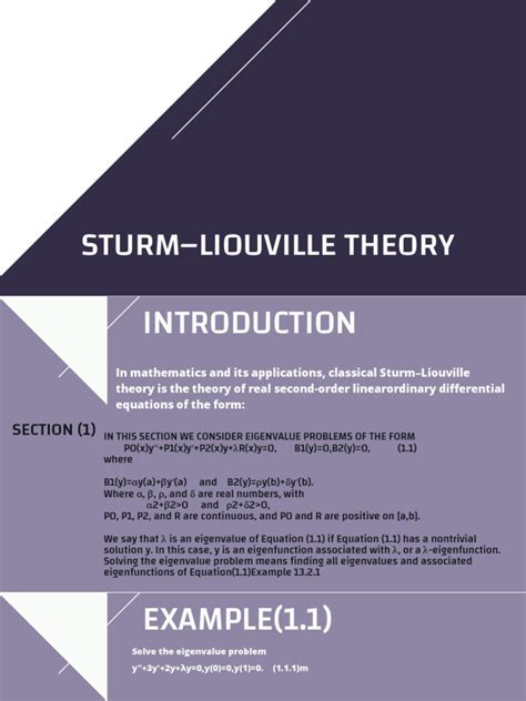 Sturm Liouville Theory Explained Pdf