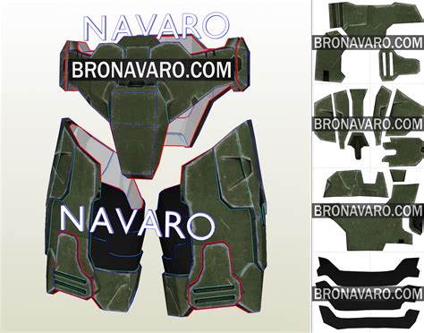 Halo Armor Template Master Chief Armor Pepakura Halo Cosplay